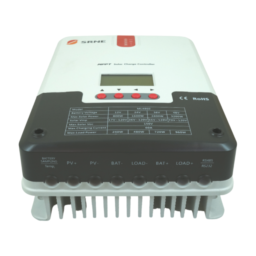 SRNE MPPT Solar Charge Controller 60A 12VDC / 24VDC / 36VDC / 48VDC ...